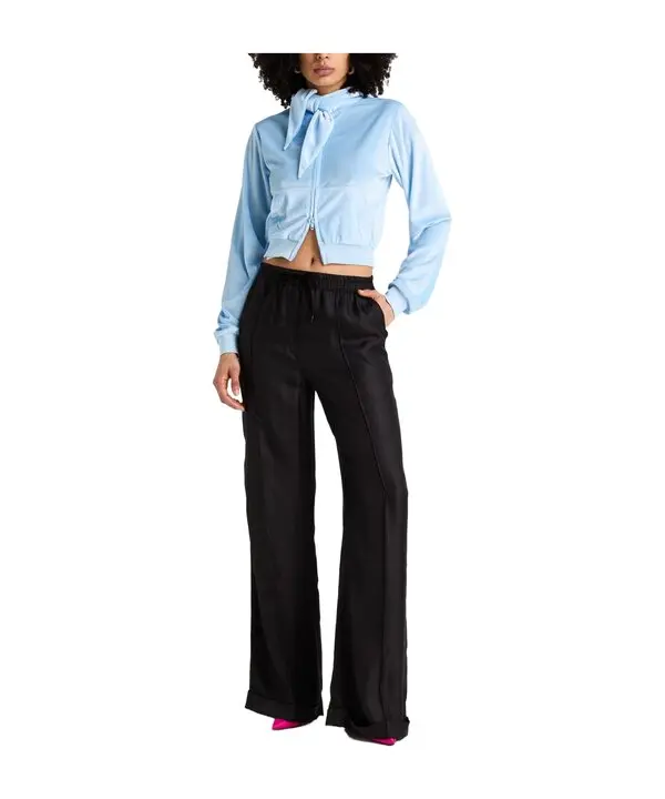 Balenciaga Chenille Zip-up Cropped Sweatshirt