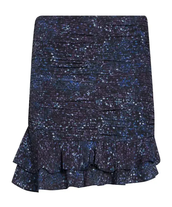 Isabel Marant Étoile Ruched Tiered Hem Mini Skirt - Purple
