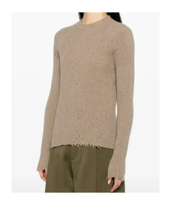 UMA WANG Long-sleeved Crew Neck Cashmere Sweater