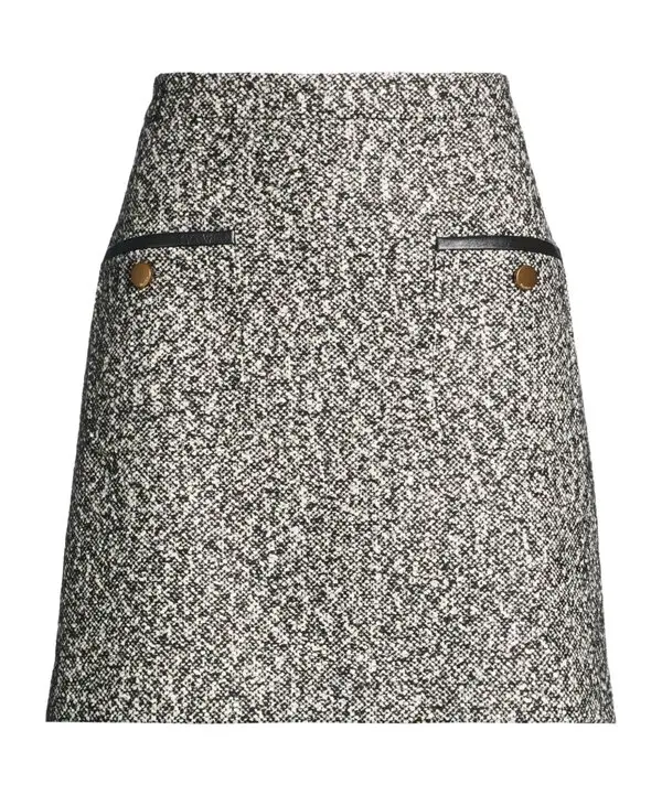 Max Mara Two-tone Bouclé Flared Mini Skirt