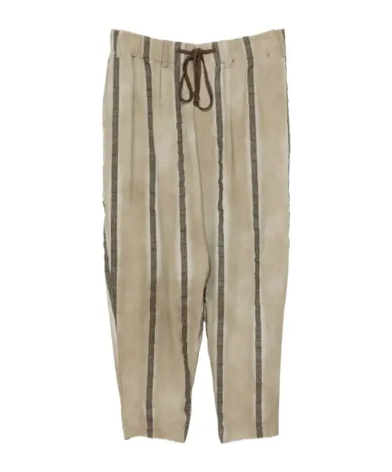 UMA WANG Striped Tapered Pants - Nude