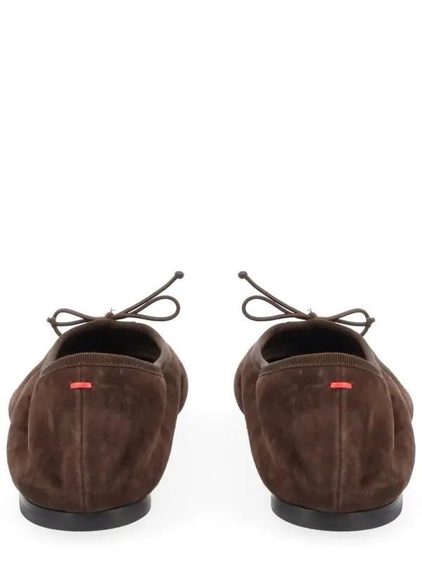 AeydĒ Bow-detail Suede Ballet Flats