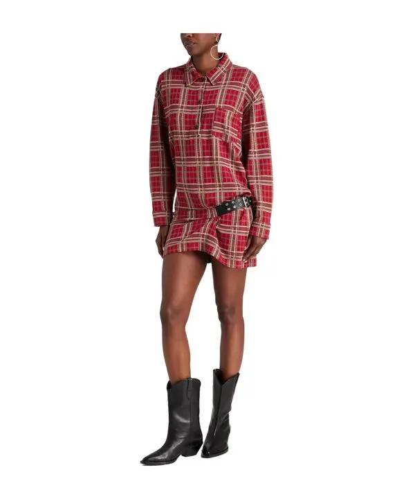 Isabel Marant Étoile Plaid Shirt Dress
