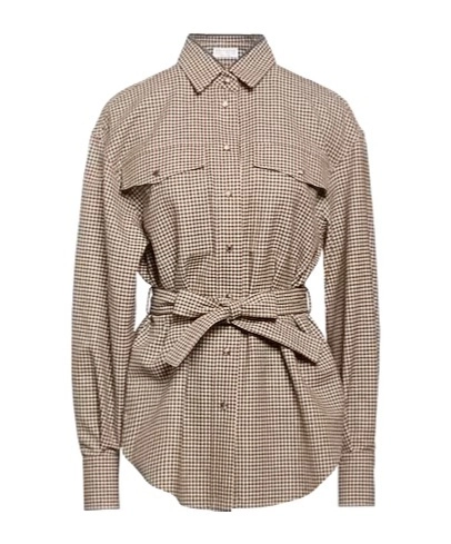 Brunello Cucinelli Checked Long Sleeve Shirt With Belt