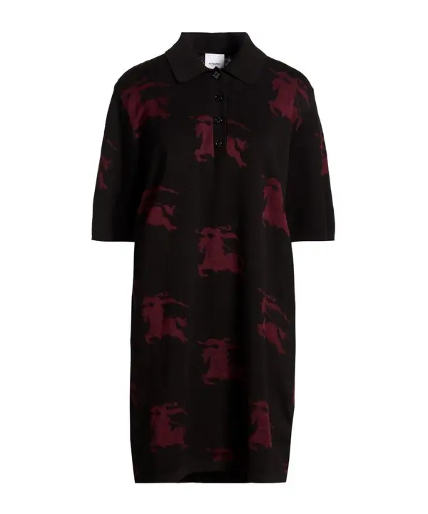 Burberry Knitted Polo Dress With Logo Print