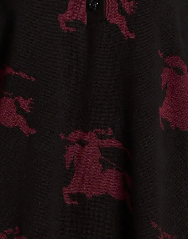 Burberry Knitted Polo Dress With Logo Print