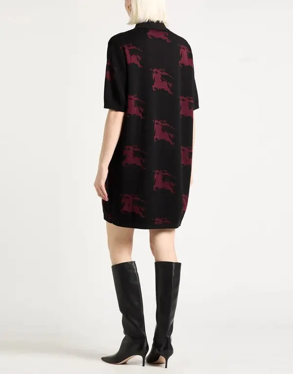 Burberry Knitted Polo Dress With Logo Print
