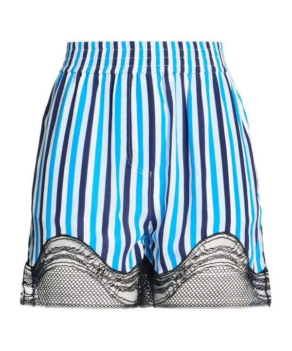 Burberry Striped Lace Trim Bermuda Shorts