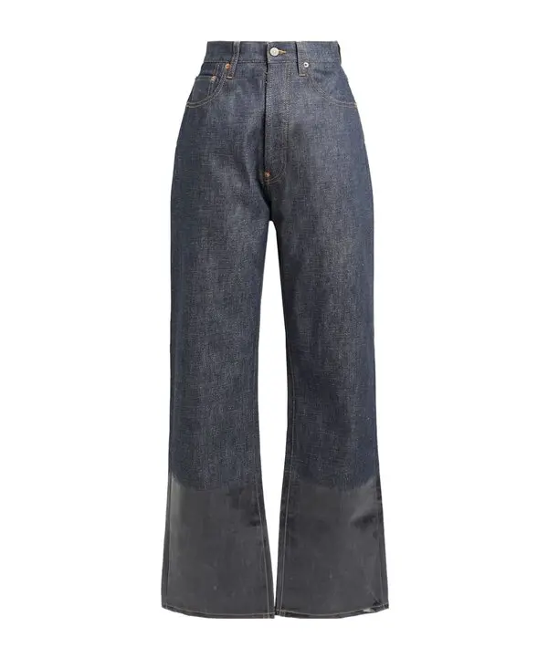 MAISON MARGIELA Straight-leg Rubberized Jeans - Blue