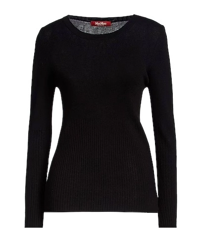 Max Mara Solid Knit Base Layer Top - Black