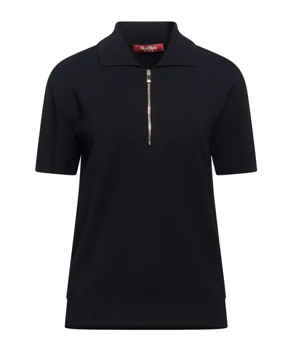 Max Mara Solid Lightweight Short Sleeve Knit Top