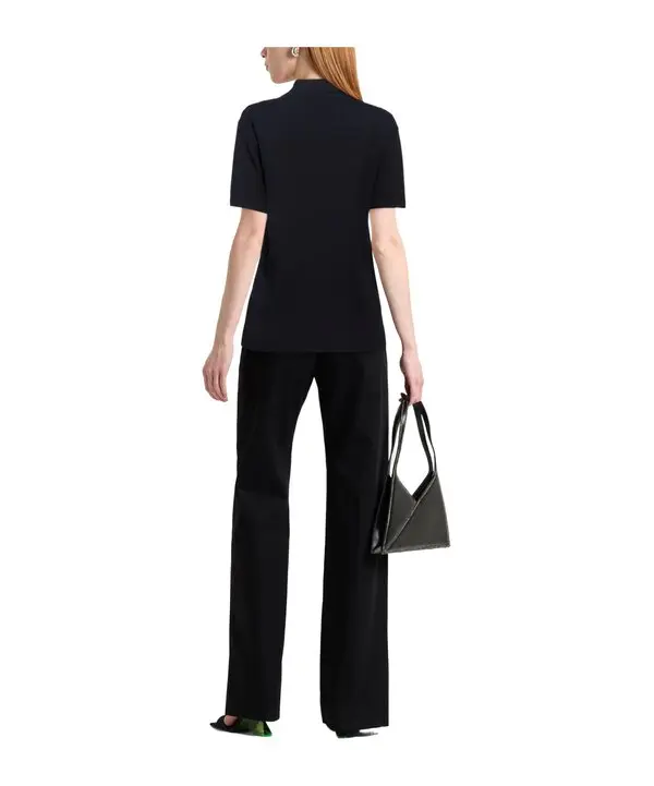 Max Mara Solid Lightweight Short Sleeve Knit Top