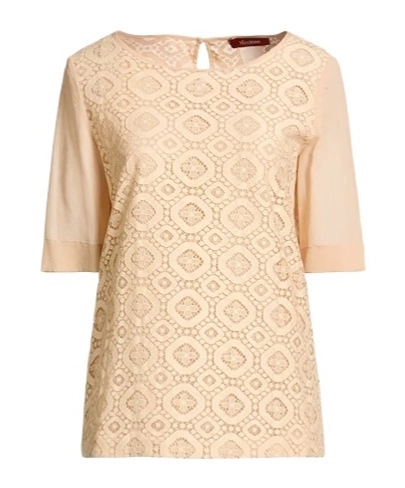 Max Mara Solidcolor Shortsleeve Lace Top