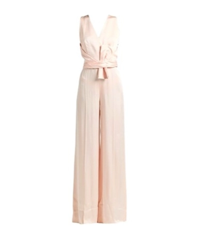 Max Mara V-neck Jumpsuit With Appliqués And Bow Detail