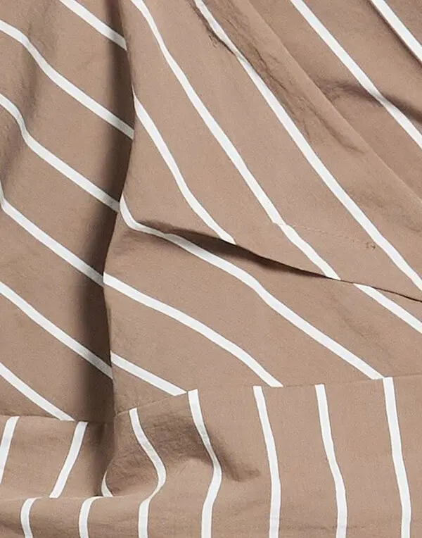 Brunello Cucinelli Striped Short-sleeve Wrap Dress