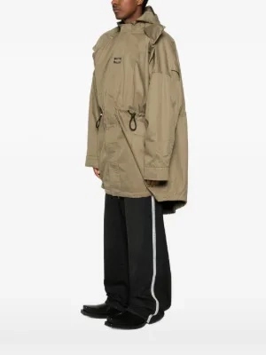 Martine Rose Hooded Drawstring-waist Coat