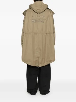 Martine Rose Hooded Drawstring-waist Coat