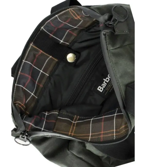 Barbour Waxed Canvas Backpack With Top Handles