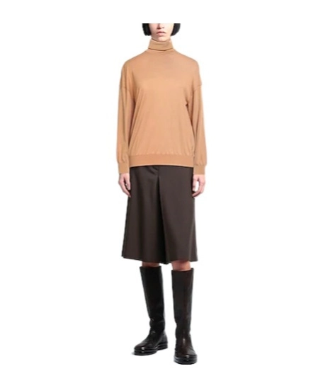 Saint Laurent Solid Color Wool Knit Sweater