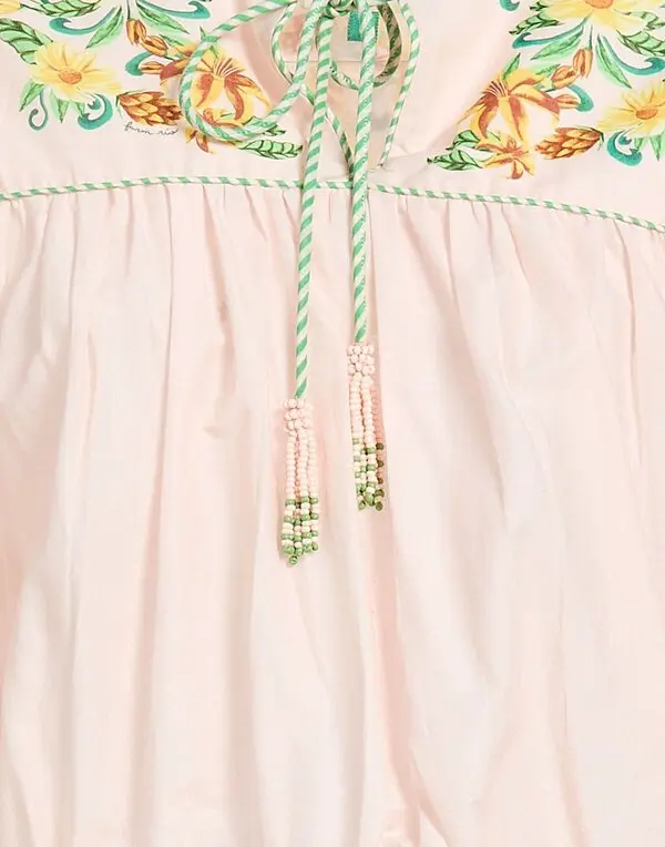 Farm Rio Bohemian Floral Print Long Sleeve Blouse