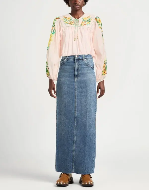 Farm Rio Bohemian Floral Print Long Sleeve Blouse