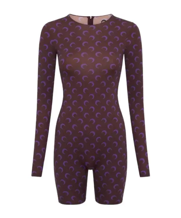MARINE SERRE Moon-print Shorts Playsuit