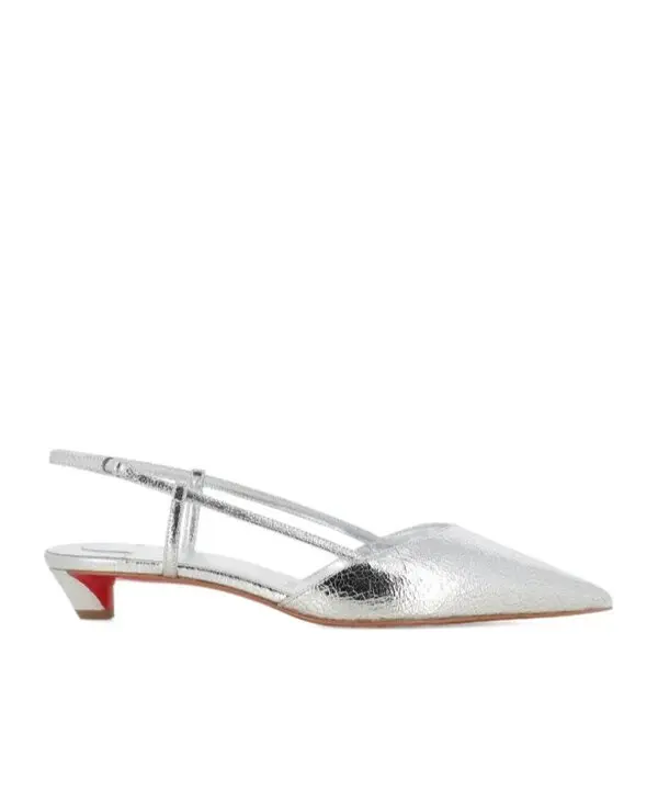 CHRISTIAN LOUBOUTIN Miss Z Slingina Slingback Pointed-toe Pumps - White