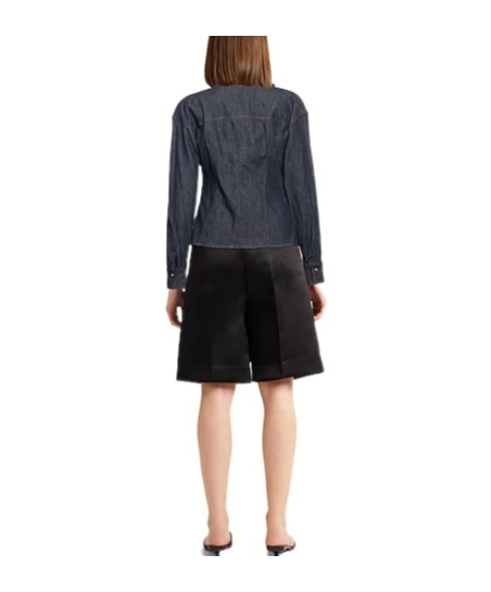 Brunello Cucinelli Denim Shirt With Bow Detail