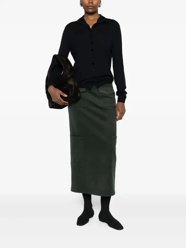 Khaite High-neck Buttoned Cardigan