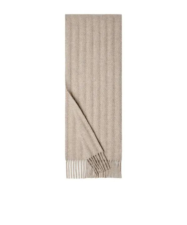 Loro Piana Barre Stripe Scarf - Beige
