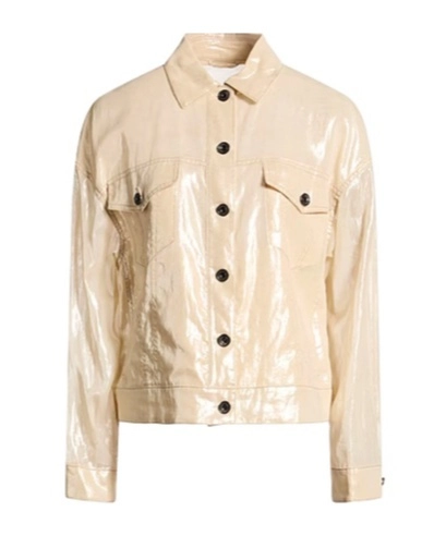 Brunello Cucinelli Metallic Long-sleeve Jacket - Nude