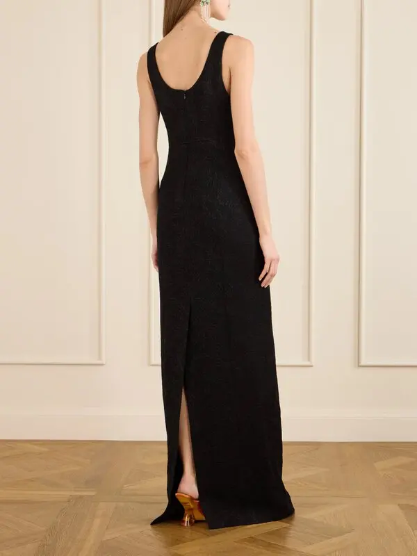 Dries Van Noten Sleeveless Floral Jacquard Maxi Dress