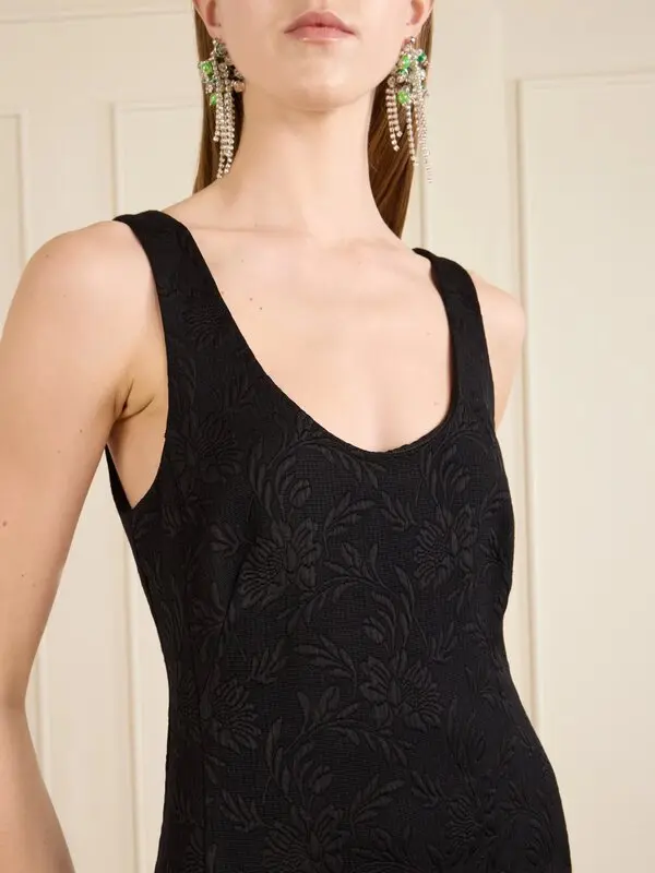 Dries Van Noten Sleeveless Floral Jacquard Maxi Dress