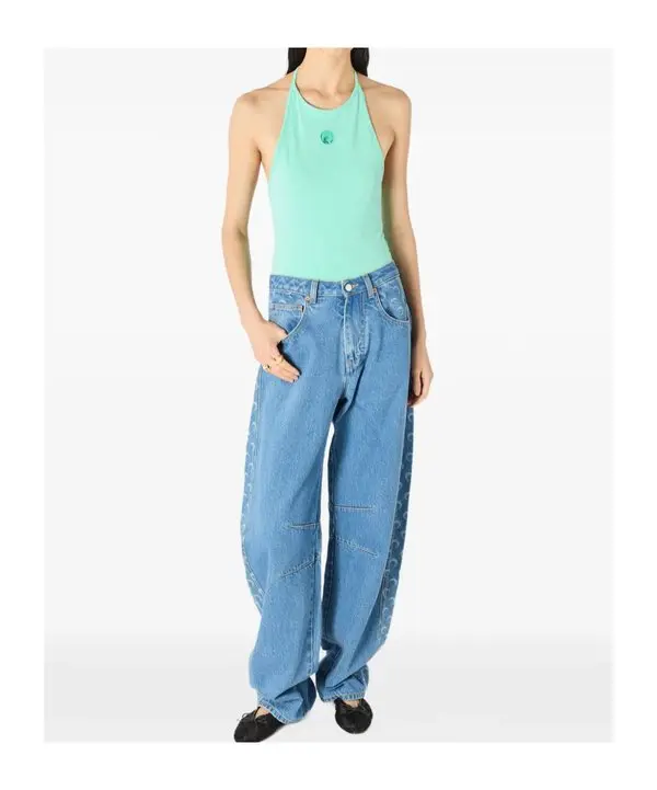 MARINE SERRE Halter-neck Top