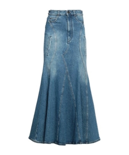 Burberry Denim Flared Skirt