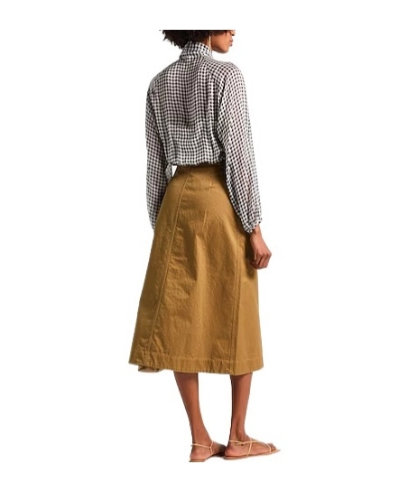 Max Mara Plaid Bow Neck Shirt