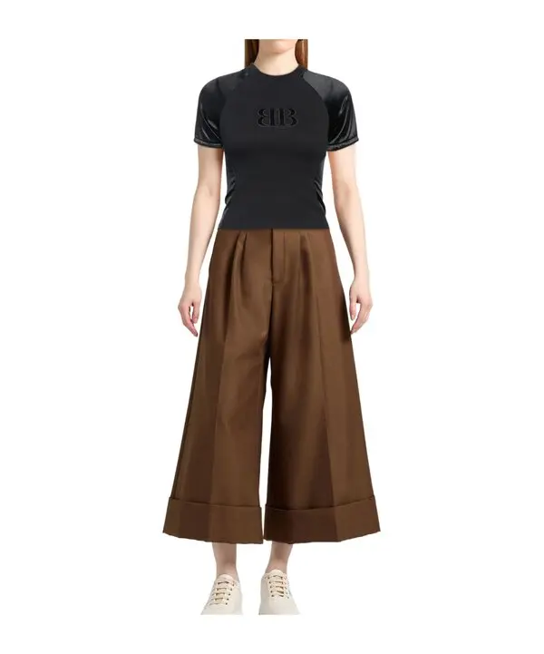 Balenciaga Appliqué Satin Jersey Top