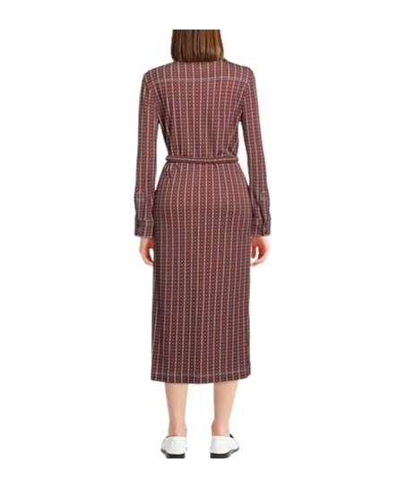 Tory Burch Checked Jersey Shirt Dress