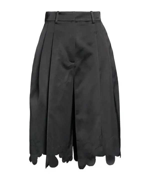 Marni Satin Bermuda Shorts With Scalloped Hem
