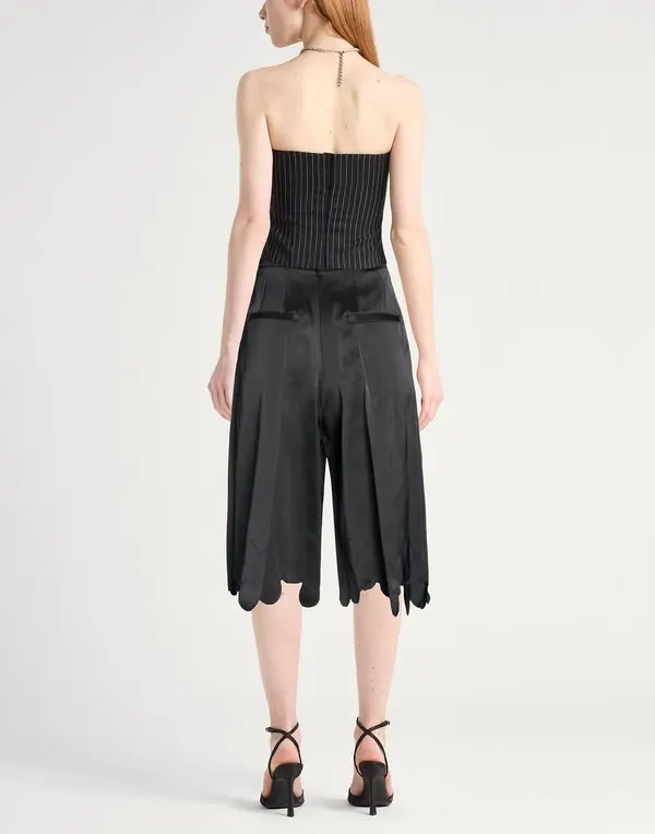 Marni Satin Bermuda Shorts With Scalloped Hem