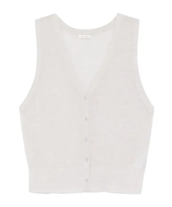 ST. AGNI Sleeveless V-neck Knit Vest