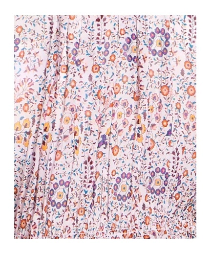 Isabel Marant Étoile Floral Print Crepe Long Sleeve V-neck Top