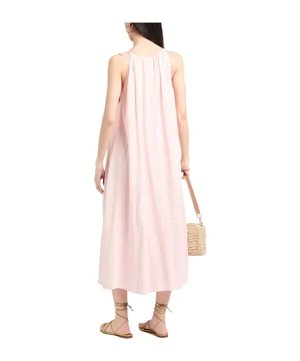 Farm Rio Sleeveless Maxi Dress With Floral Appliqué And Tassels