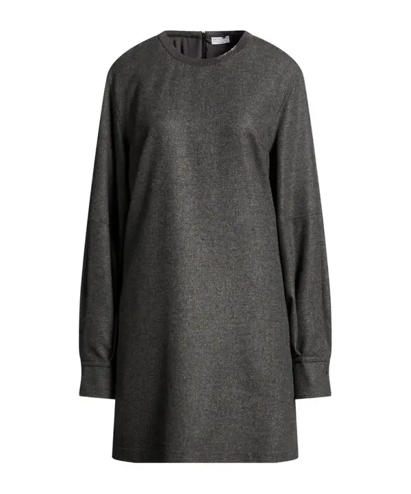 Brunello Cucinelli Solid Long-sleeve Dress