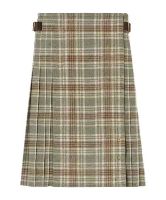 Loro Piana Milda Plaid Skirt