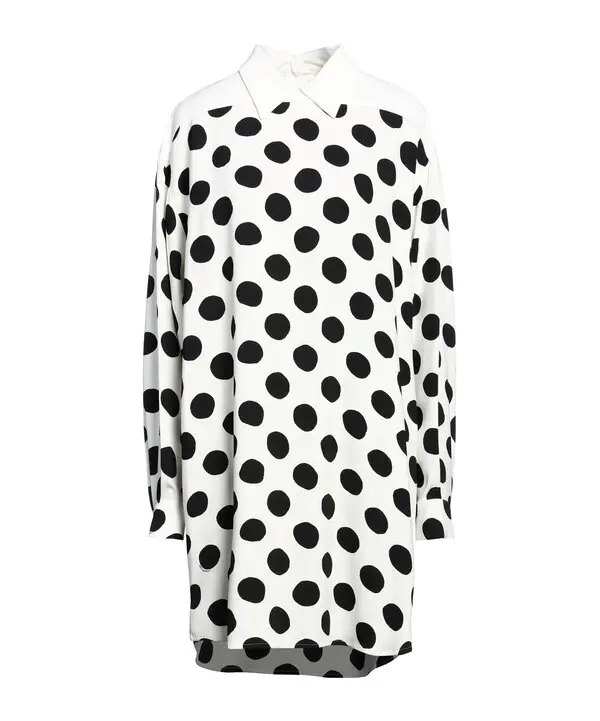 Marni Polka Dot Crepe Shirt Dress
