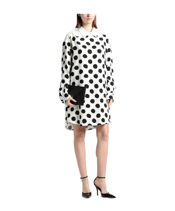 Marni Polka Dot Crepe Shirt Dress