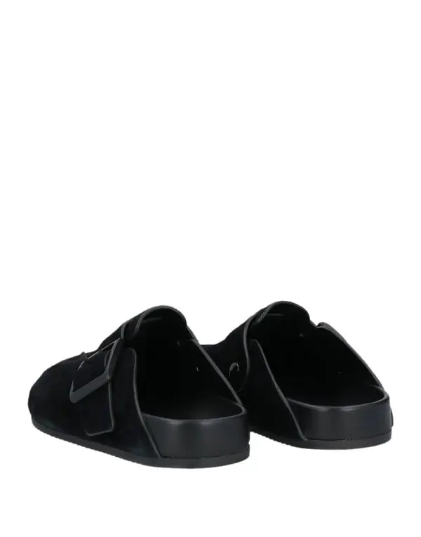 Balenciaga Suede Mules With Round Toe - Black