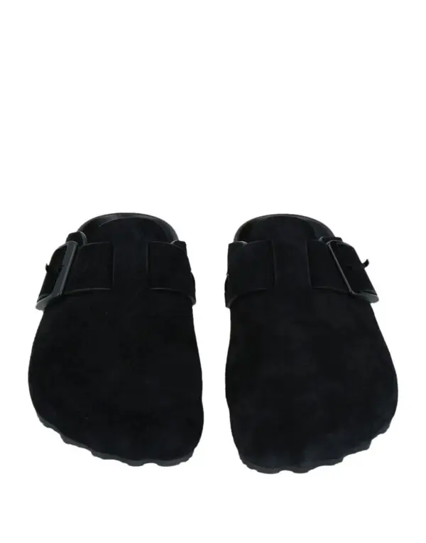 Balenciaga Suede Mules With Round Toe - Black