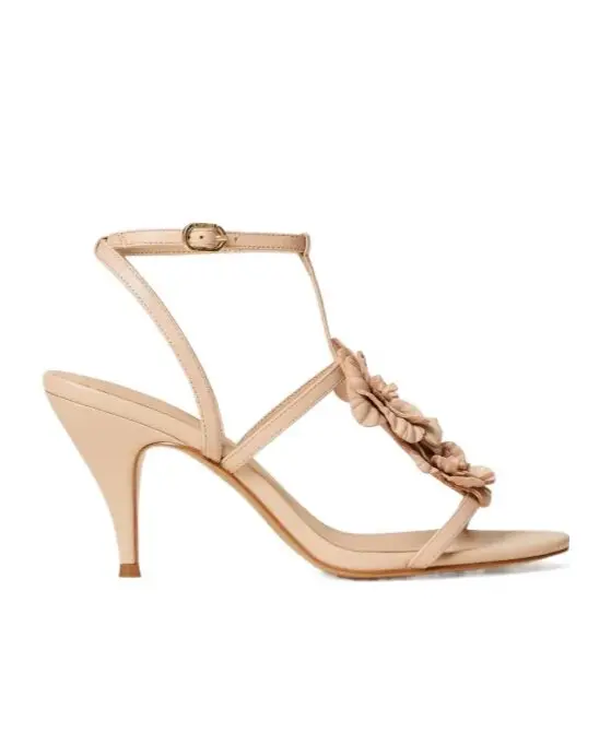 TWINSET Floral-appliqué Sandals - Nude